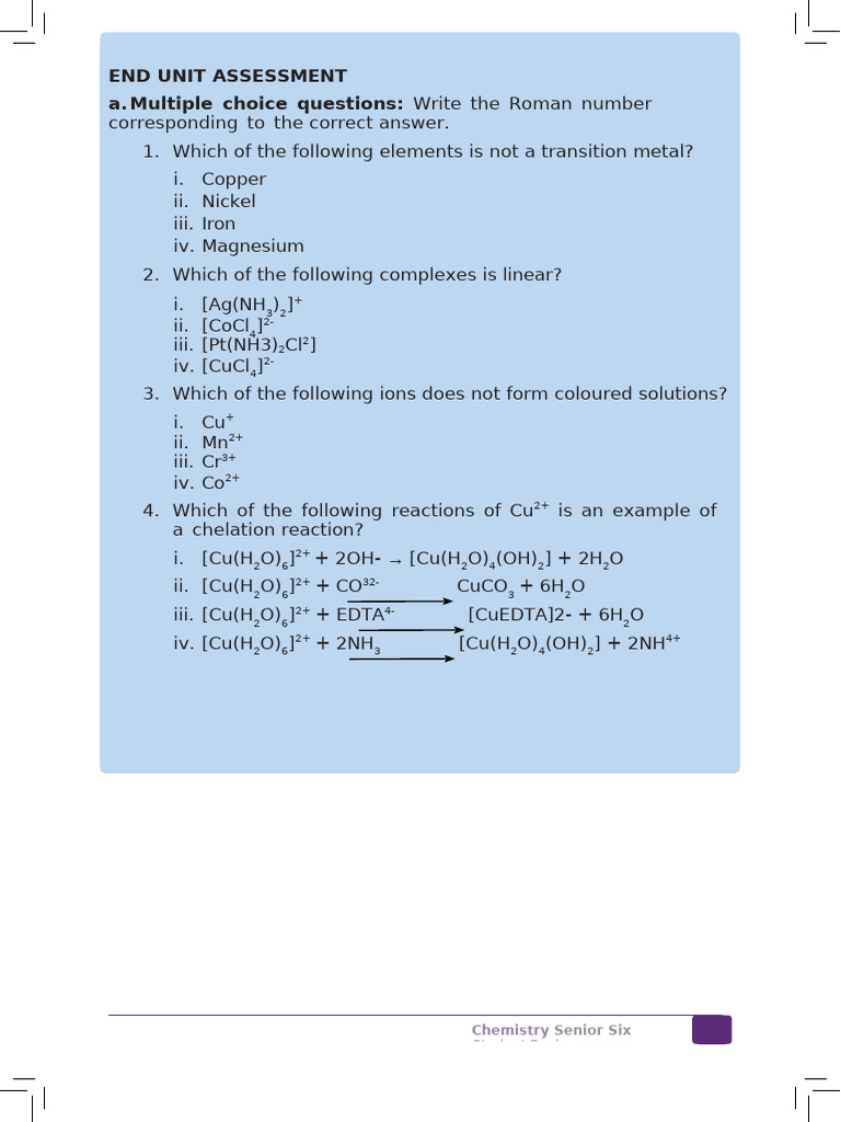 Chemistry S6 Student Book | PDF | Electrochemistry | Acid