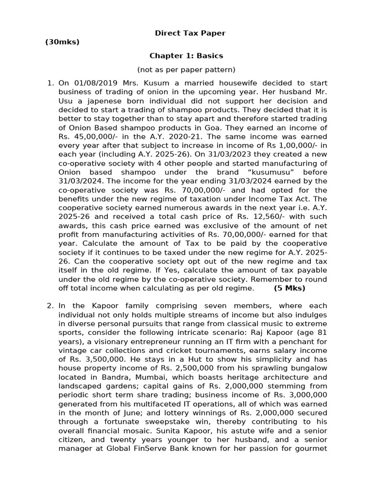 paper - DT Basics (conceptual) | PDF | Taxes | Capital Gain