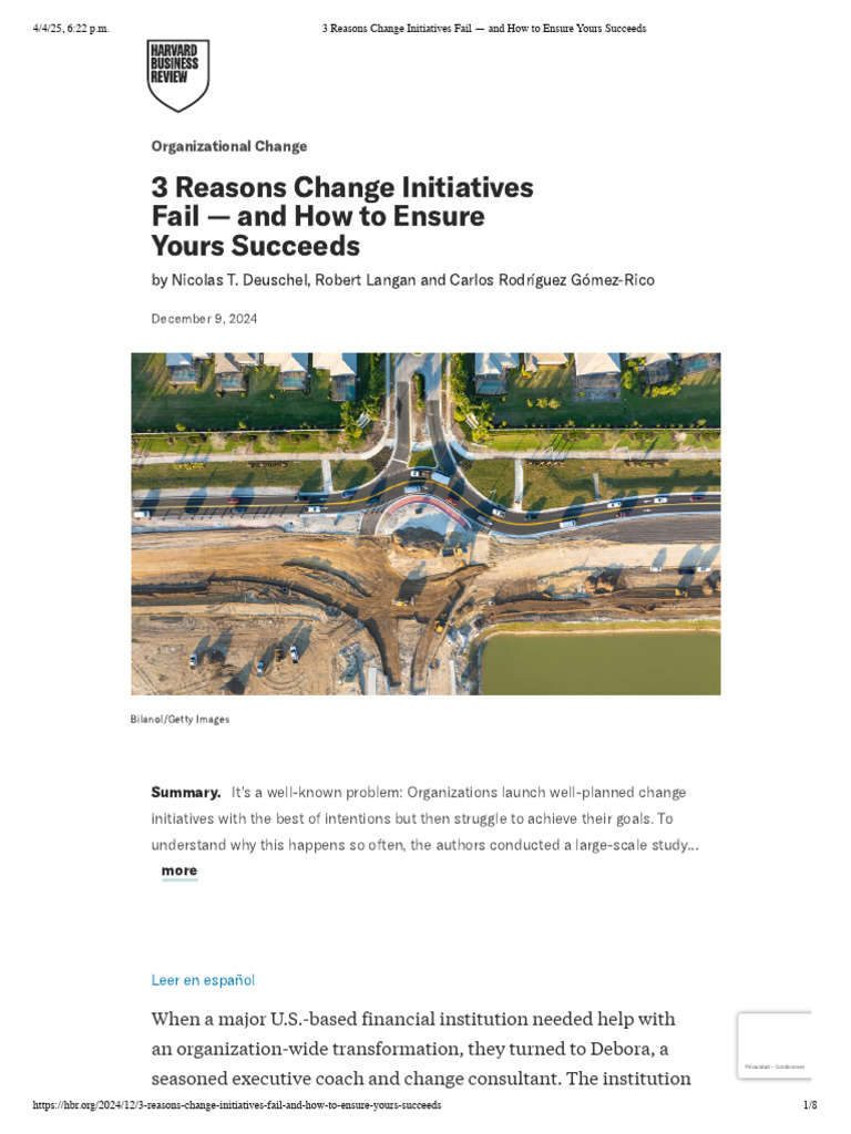 3 Reasons Change Initiatives Fail - and How To Ensure Yours Succeeds ...