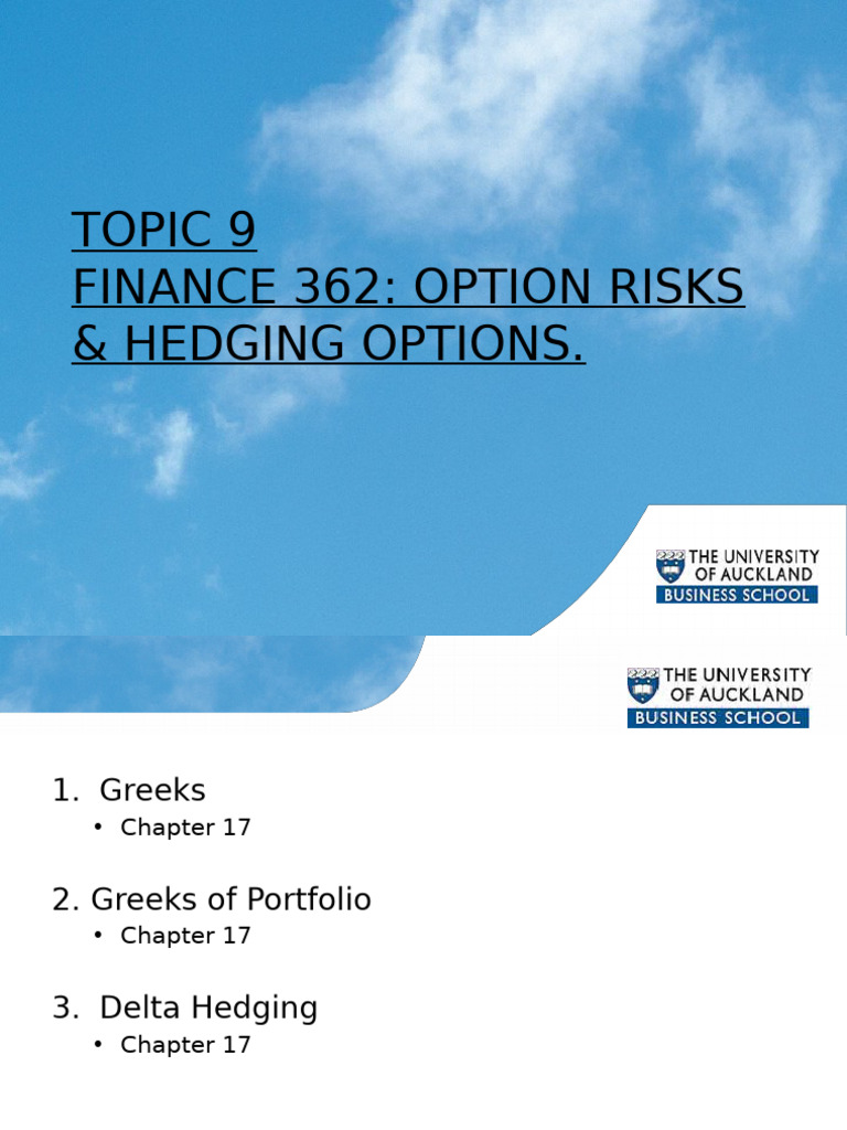 Option Risks and Delta Hedging Explained | PDF | Greeks (Finance ...