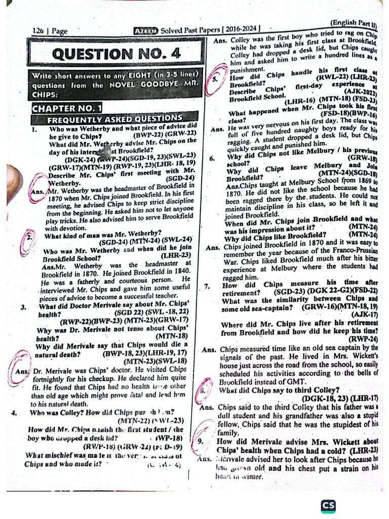 MR - Chip Question Answer Chapter No 1 To 18 Book 2 | PDF