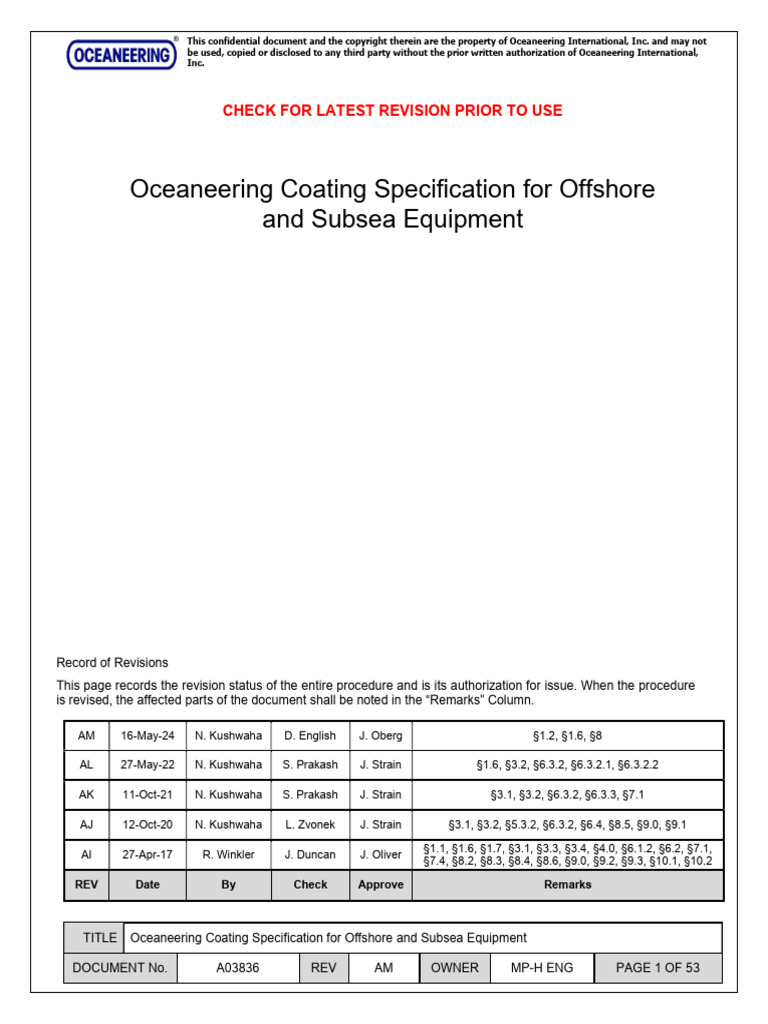 A03836 - Coating Specification | PDF | Specification (Technical ...