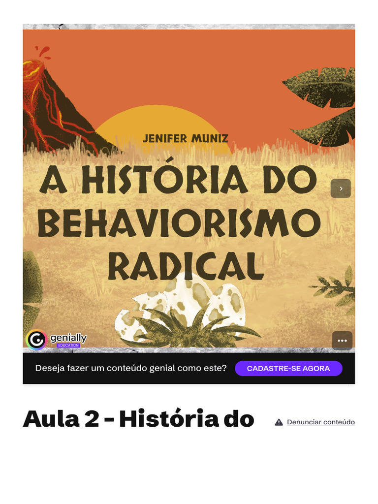 Aula 2 - História Do Behaviorismo Radical | PDF | Behaviorismo ...