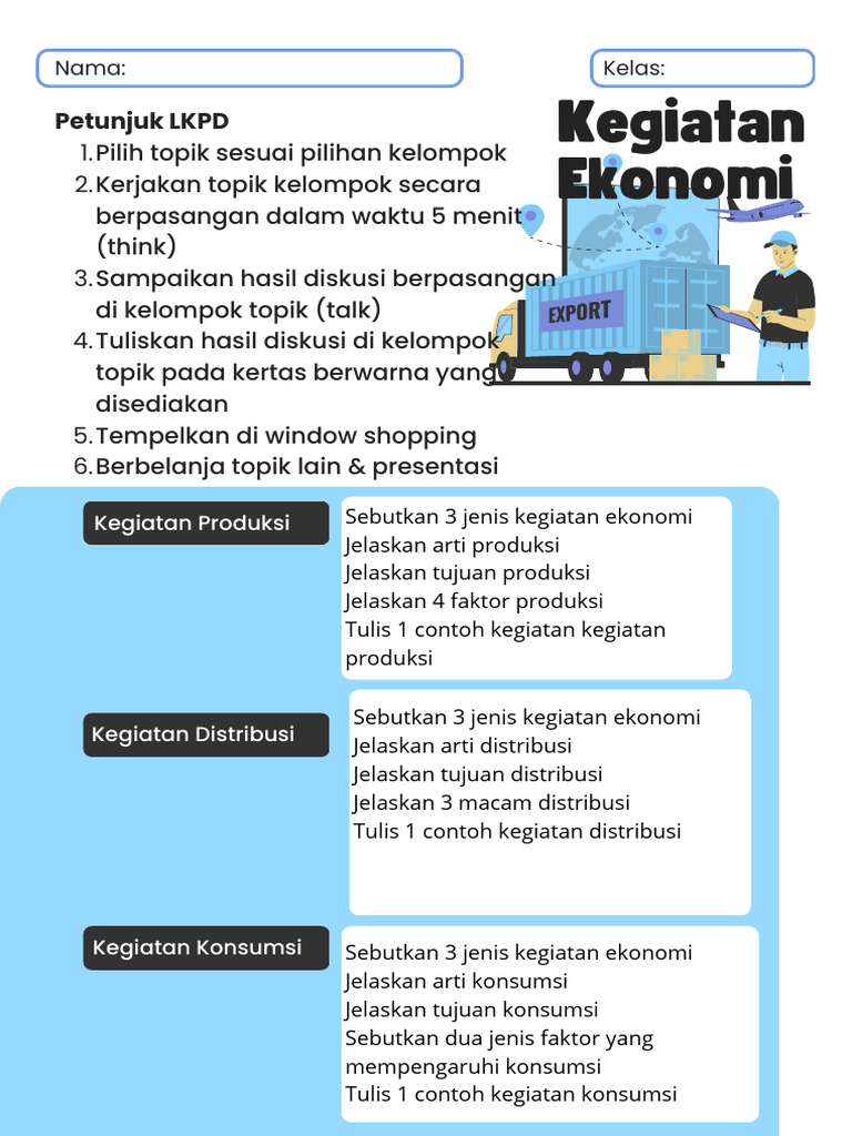 LKPD Kegiatan Ekonomi | PDF