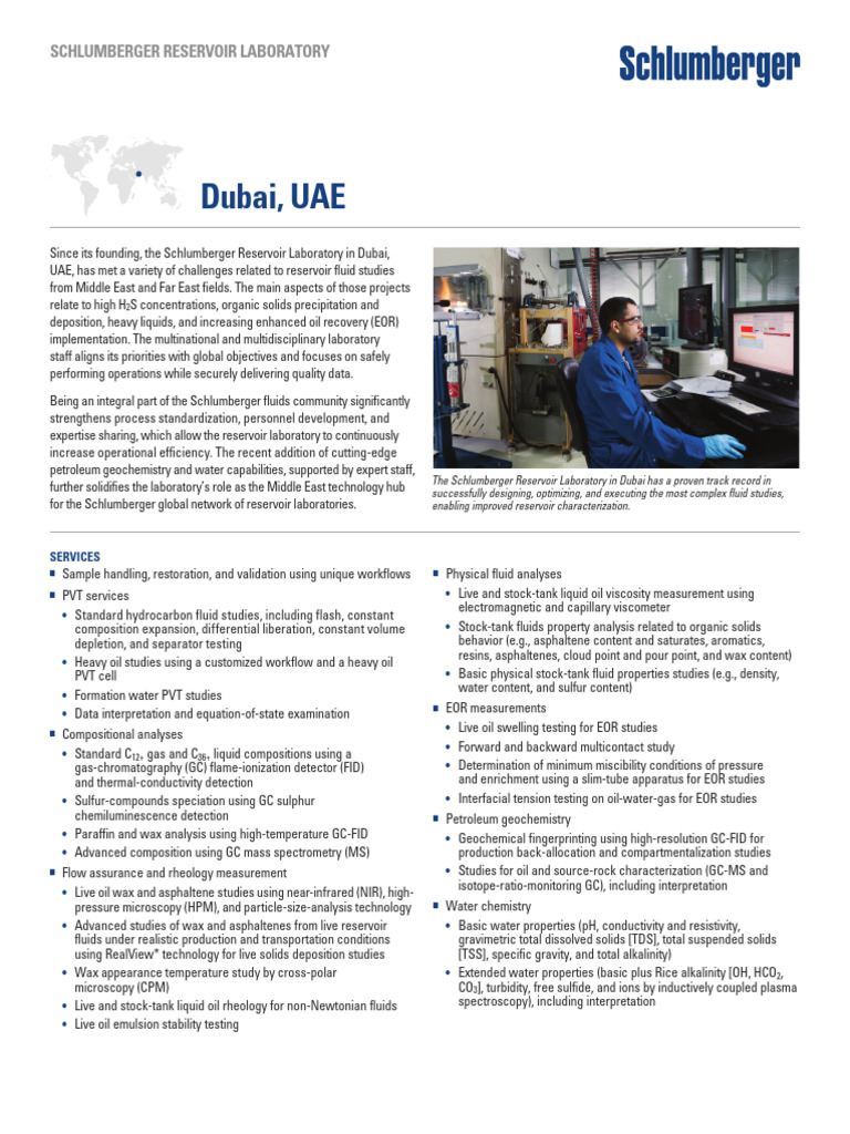 Reservoir Lab Dubai Uae Ps | PDF | Petroleum Reservoir | Enhanced Oil Recovery