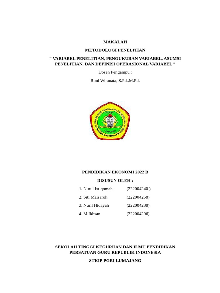 Makalah Metodologi Penelitian | PDF