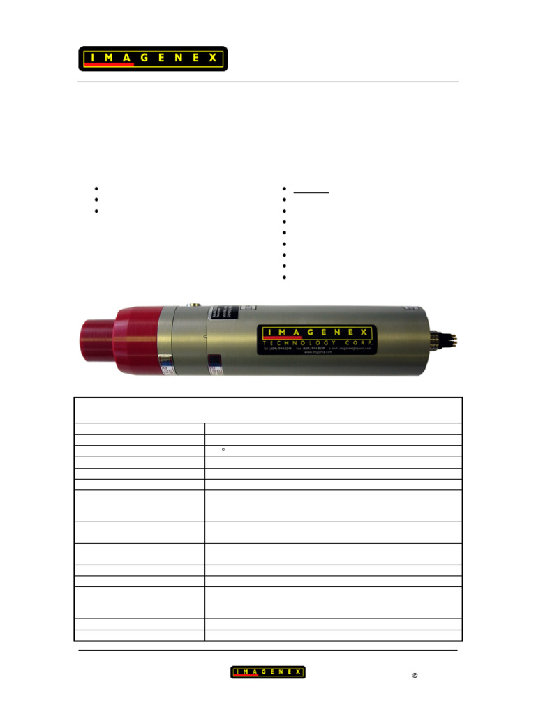831L Pipe Profiling Specs Nautilus Oceanica | PDF | Computing ...