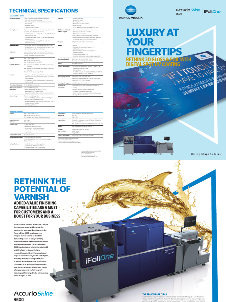 AccurioShine 3600 Presented by Industrial Laser Printer - Konica ...