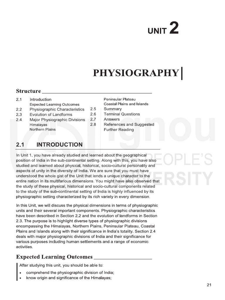 Physical Division of India Ignou | PDF