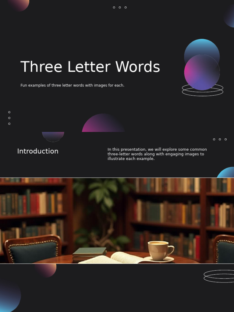 Three-Letter Words with Images | PDF