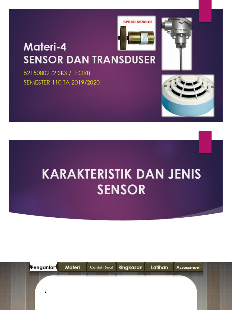 Karakteristik Dan Jenis Sensor | PDF