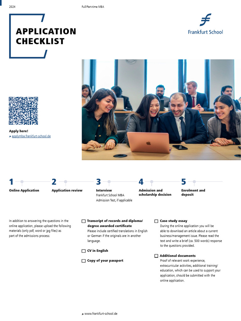 MBA Application Checklist 10-2023 | PDF | Graduate Record Examinations ...