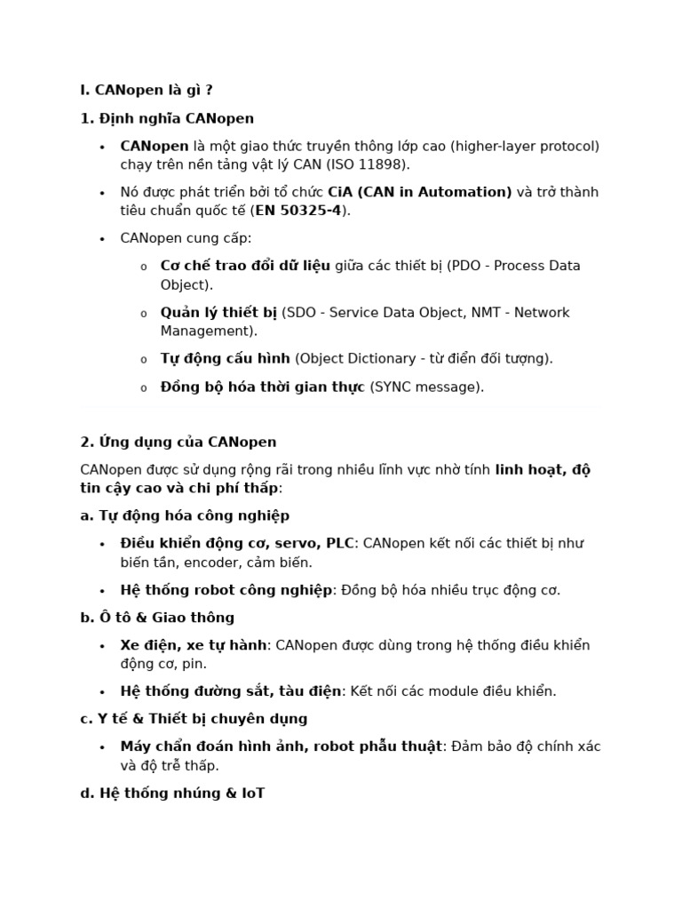 N I Dung CANopen | PDF