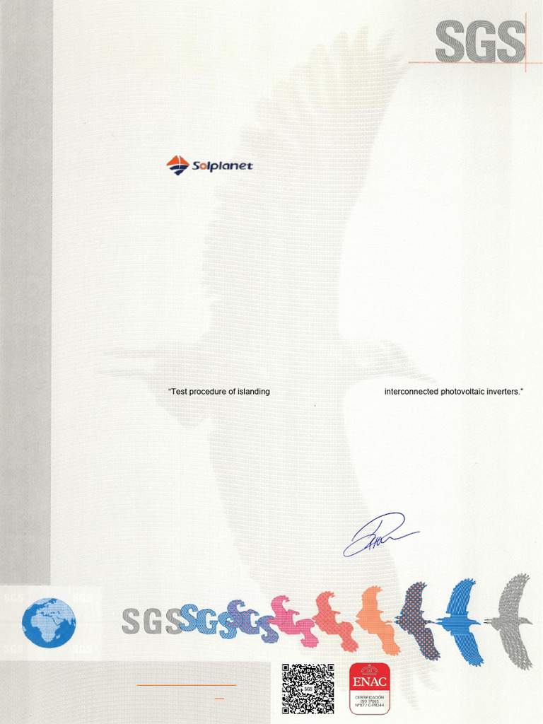 Cer - IEC 62116 - ASW45-60K-LT-G3 - en - V01 | PDF | Photovoltaic ...