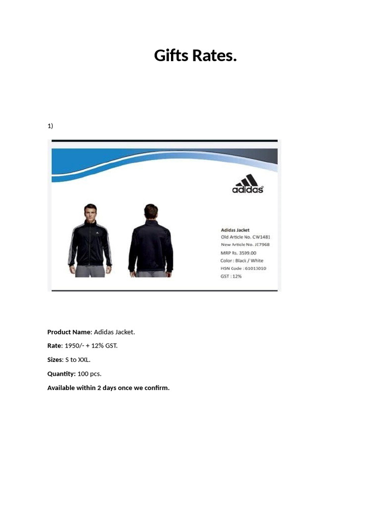 Gift Shop Items and Rates List | PDF