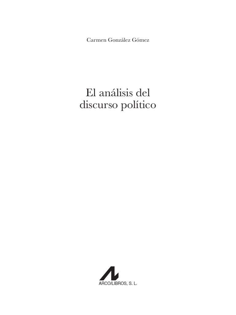 Indice El Analisis Del Discurso Politico | PDF | Semiótica | Comunicación humana