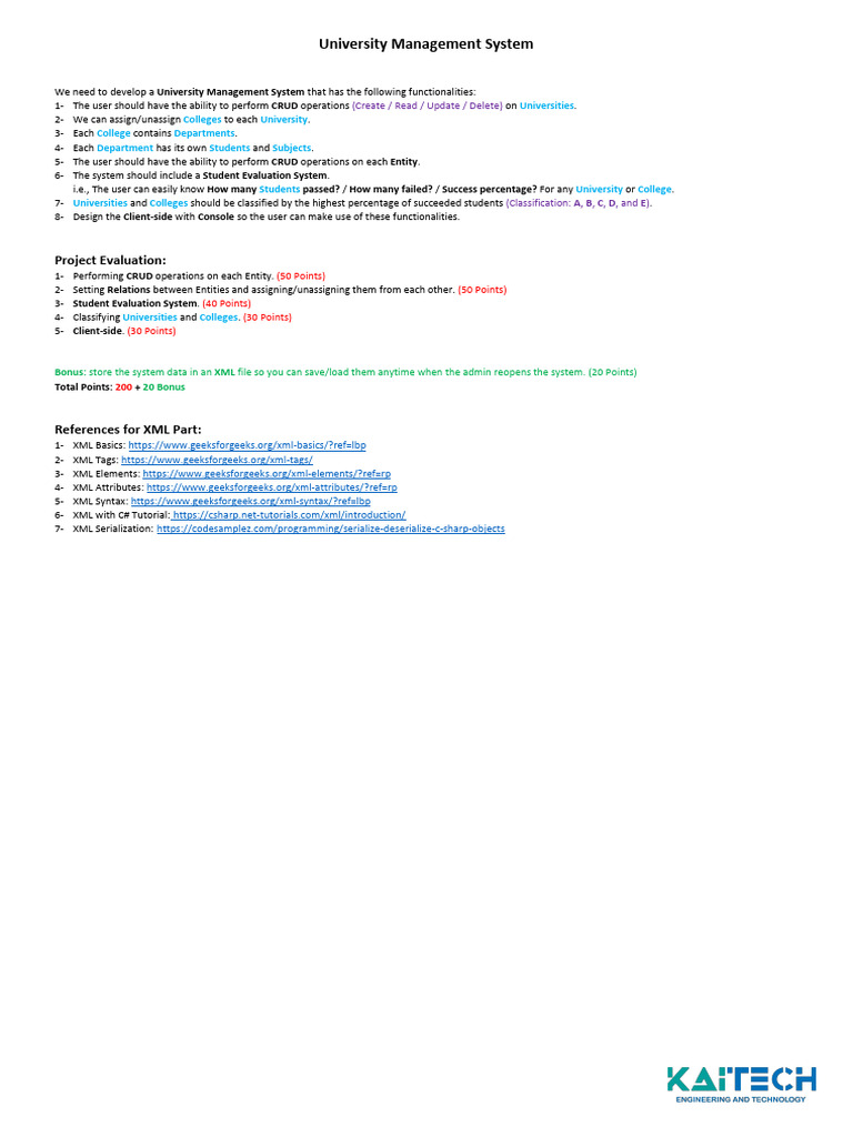 A7 - University Management System | PDF