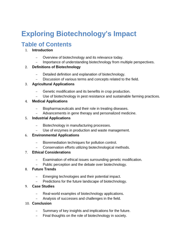 Exploring Biotechnology's Impact - Ijiij | PDF | Biotechnology ...