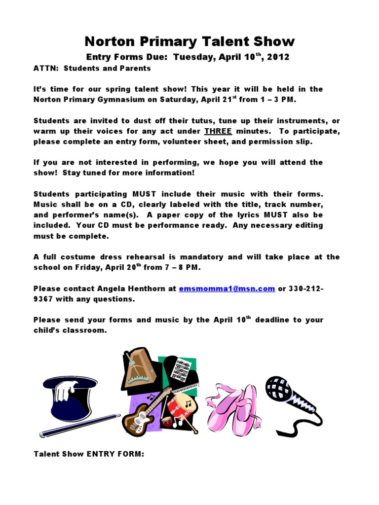 Talent Show | PDF | Leisure | Entertainment (General)