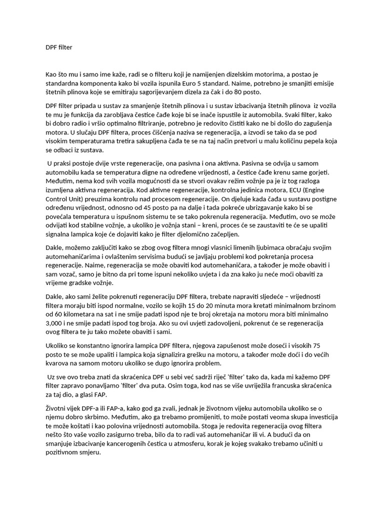 DPF Filter | PDF