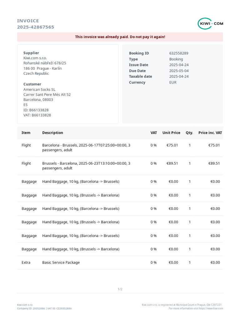 Invoice 2025 0429fbd95d484991 632558289 | PDF | Value Added Tax | Invoice