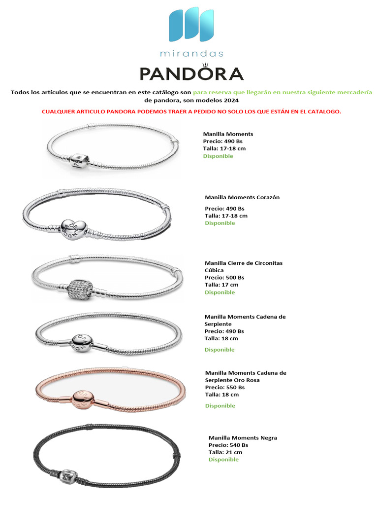 Catalogo Pandora 2025 Act 28 de Marzo 2025 | PDF