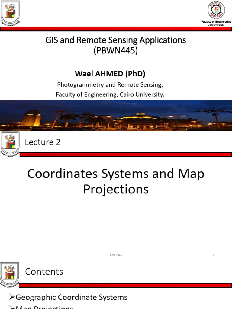 PBWN445 - F23 - L2 - Coordinate Systems | PDF | Latitude | Equator