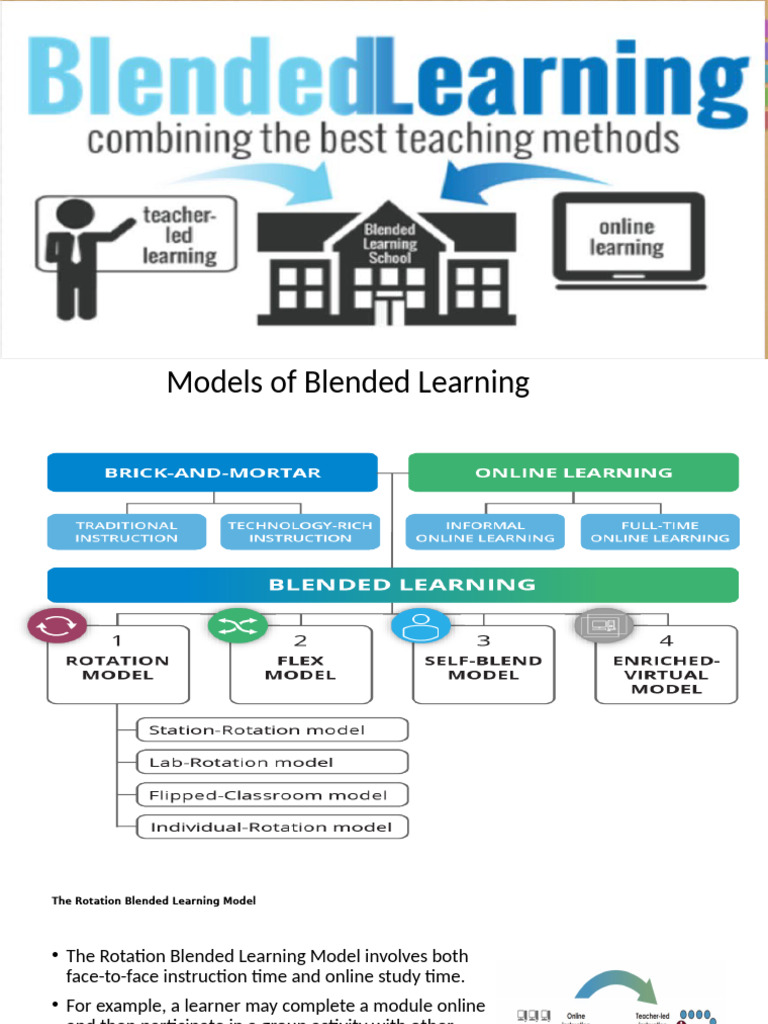 Models of Blended Learning | PDF | Learning | Teachers