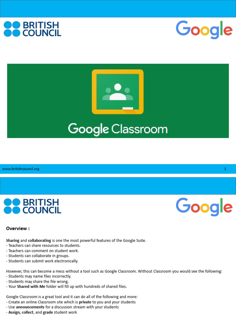 Google Classroom Presentation | PDF | Computing | Software