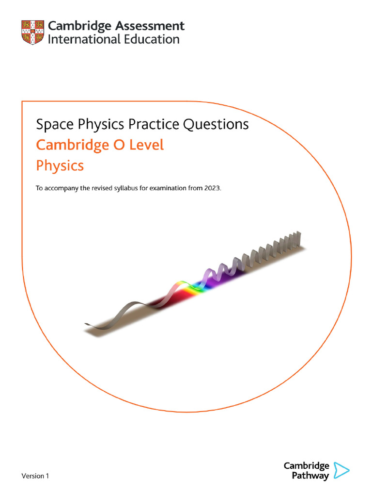 Space Physics Practice Questions For Examination From 2023 2 | PDF