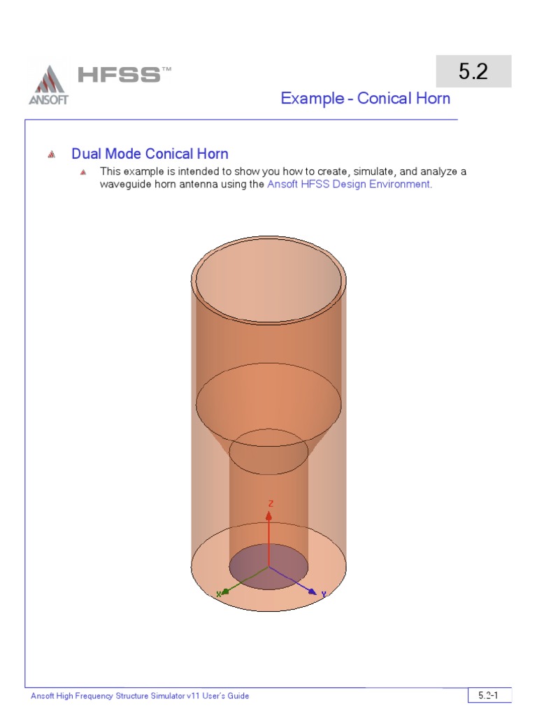 Simulation and Analysis of a Dual Mode Conical Horn Waveguide Antenna ...