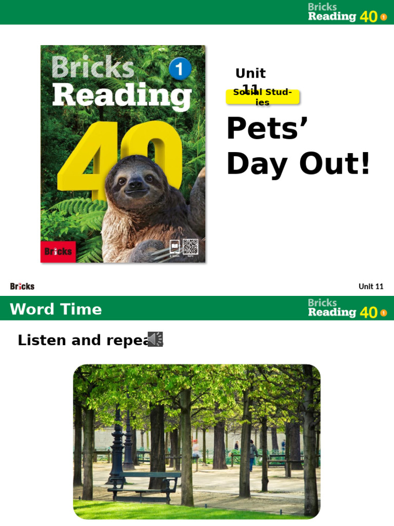 Bricks Reading 40 - L1 - SB - PPT - Unit 11 | PDF