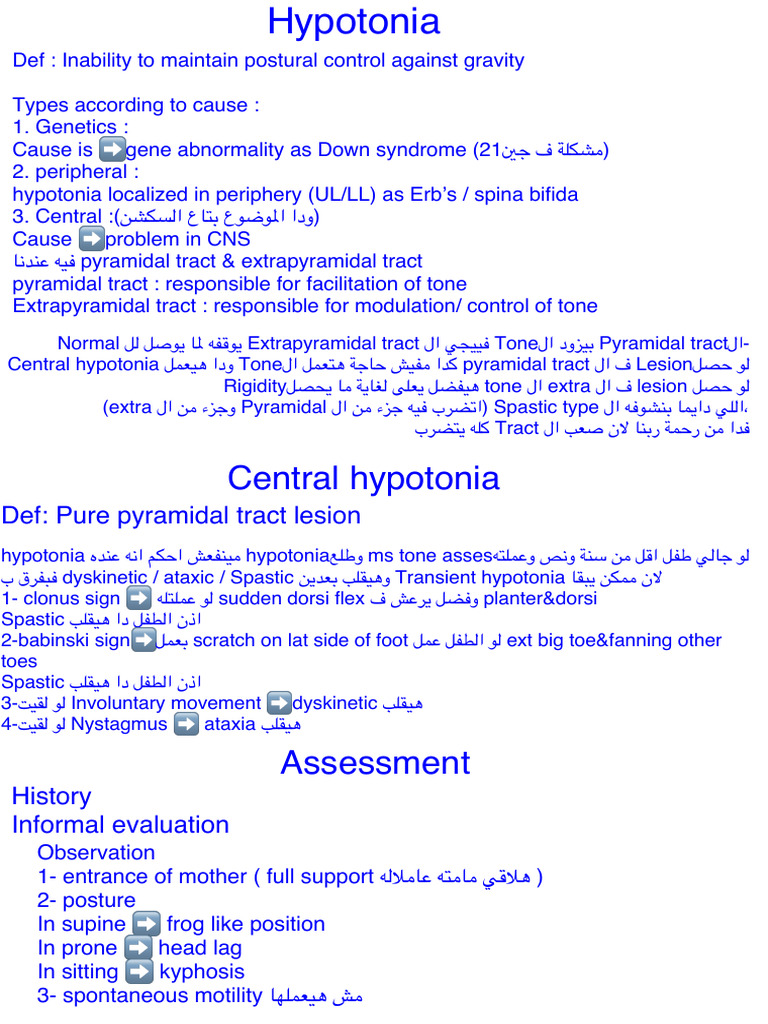 Understanding Hypotonia: Types and Treatments | PDF