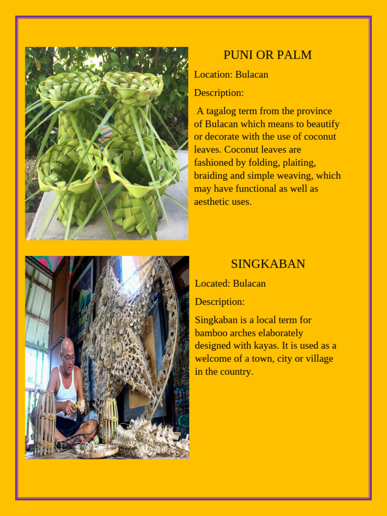 Puni Art: Coconut Leaf Folding in Bulacan | PDF
