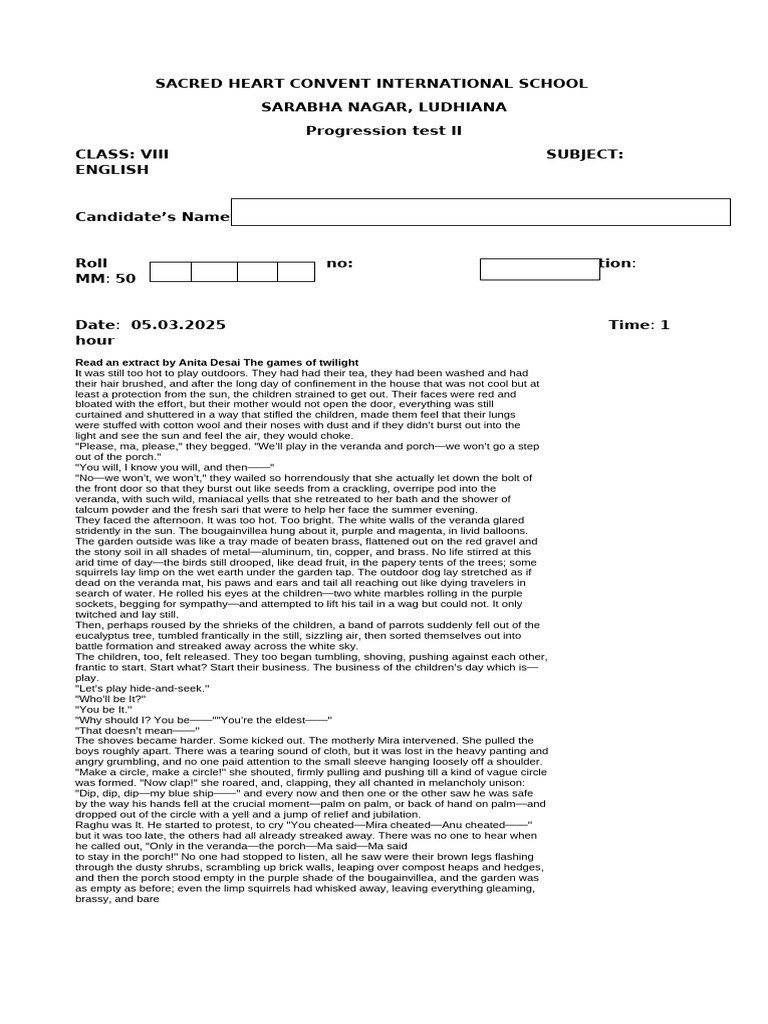 Grade 7 Reinforcement Sheet | PDF