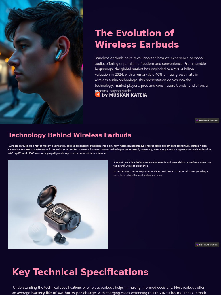 Evolution of Wireless Earbuds | PDF | Headphones | Computing