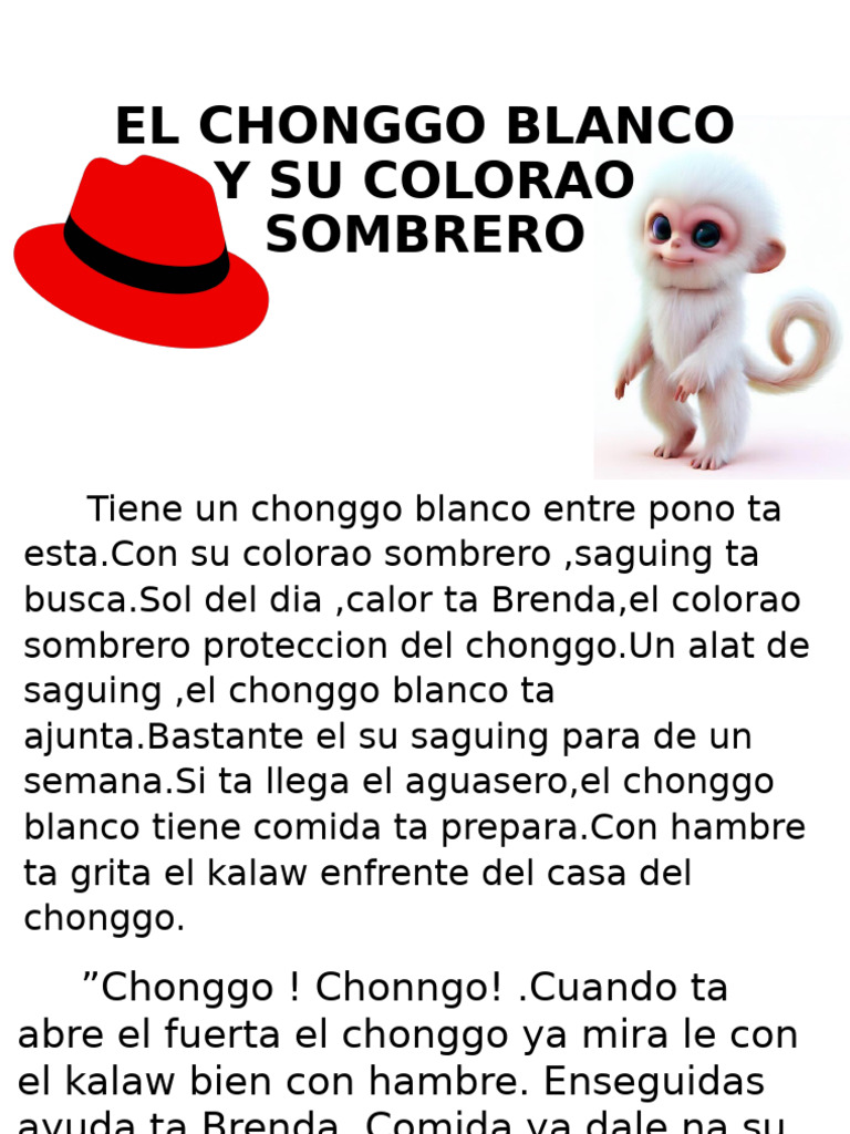 El Chonggo Blanco y Su Sombrero Colorao | PDF