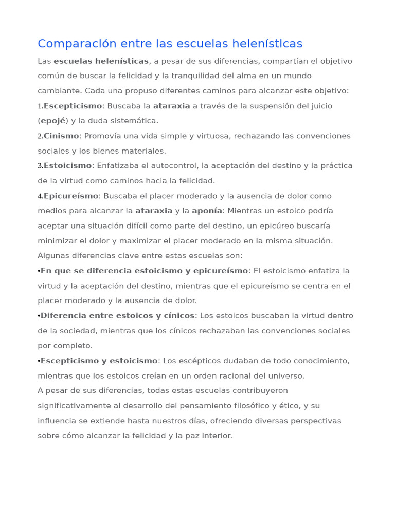 Escuelas Helenísticas 2 Pdf Estoicismo Metafísica