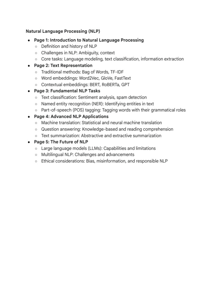 NLP Definition and Core Concepts | PDF
