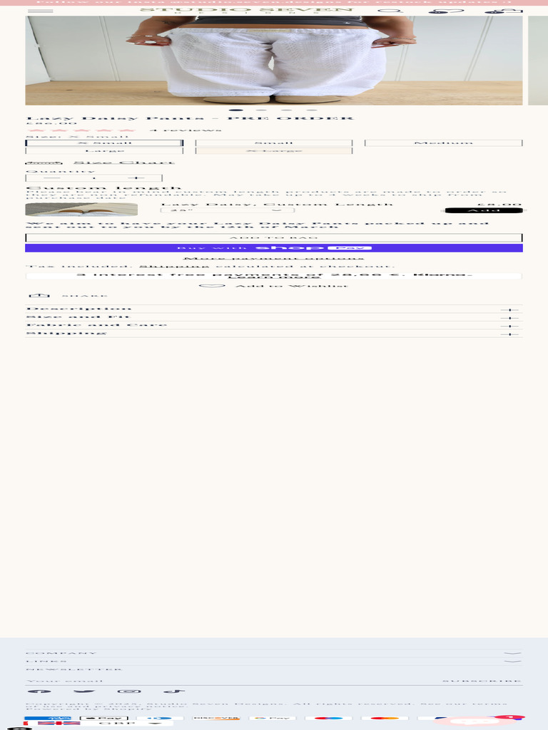 Lazy Daisy Pants - PRE ORDER – Studio Seven Designs | PDF