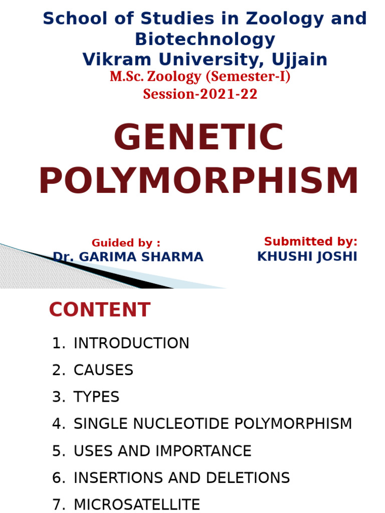 Genetic Polymorphism | PDF