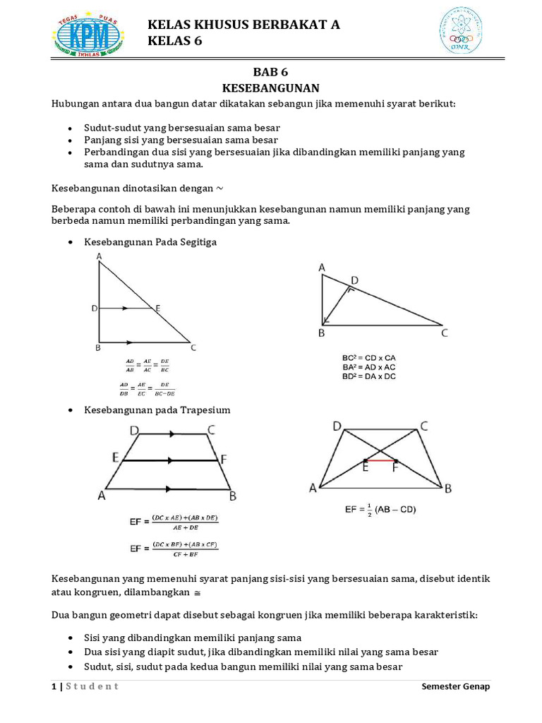 Materi 1-Berbakat A06-MTK-Kesebangunan | PDF