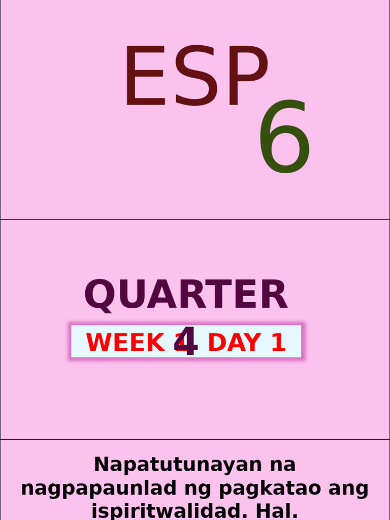 Esp6 Week 1-q4 | PDF