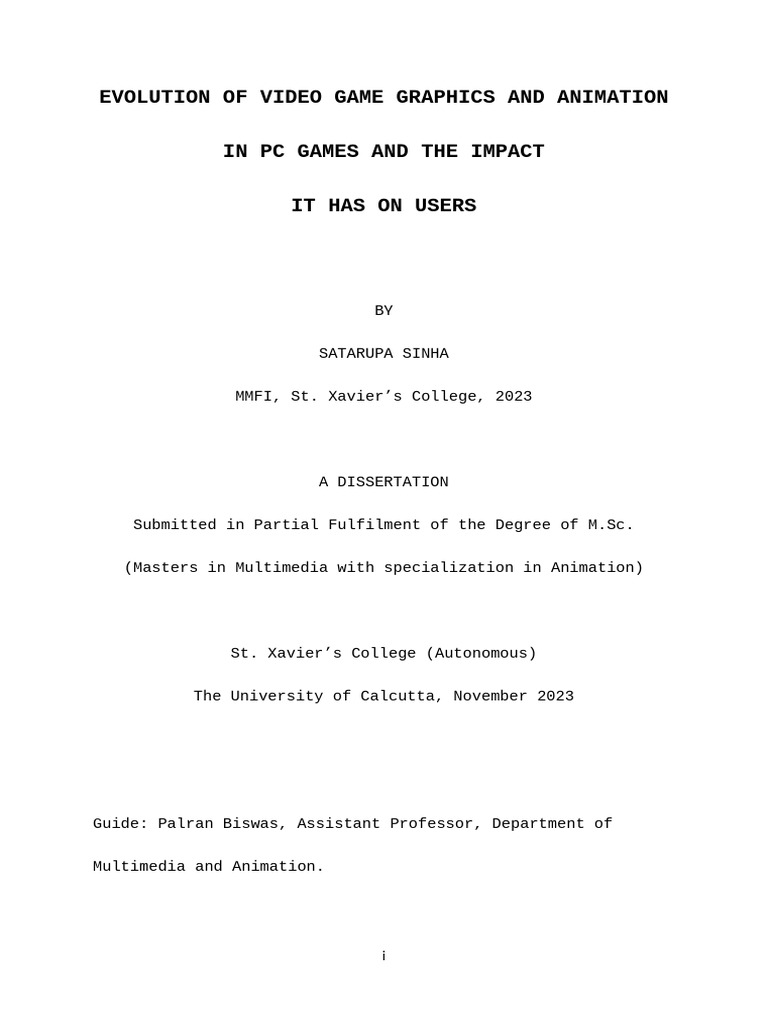 EVOLUTION OF VIDEO GAME GRAPHICS AND ANIMATION | PDF | Computer ...