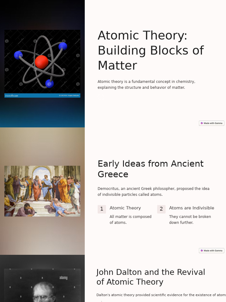 Atomic Theory Building Blocks of Matter | PDF