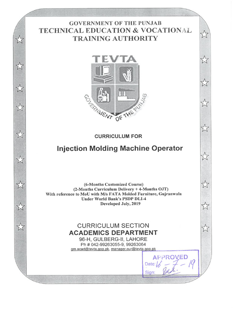 81-Injection Molding Machine Operator | PDF