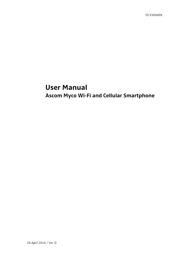 ascom_myco_um | PDF | Computer Network | Voice Over Ip