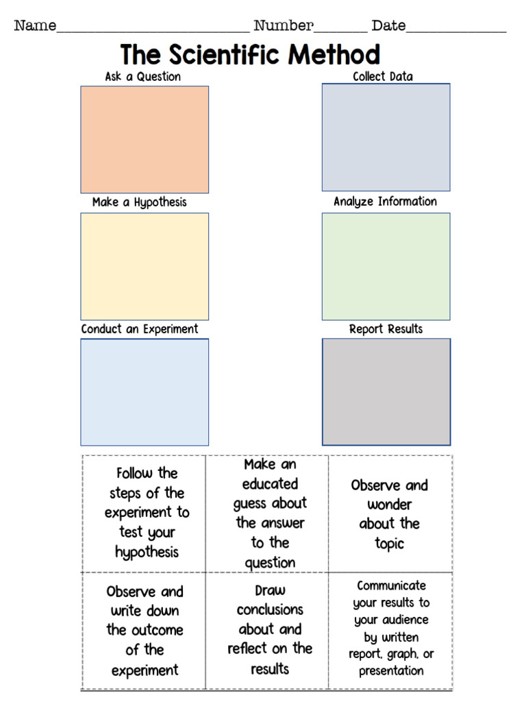 The Scientific Method Cut and Paste Worksheet | PDF