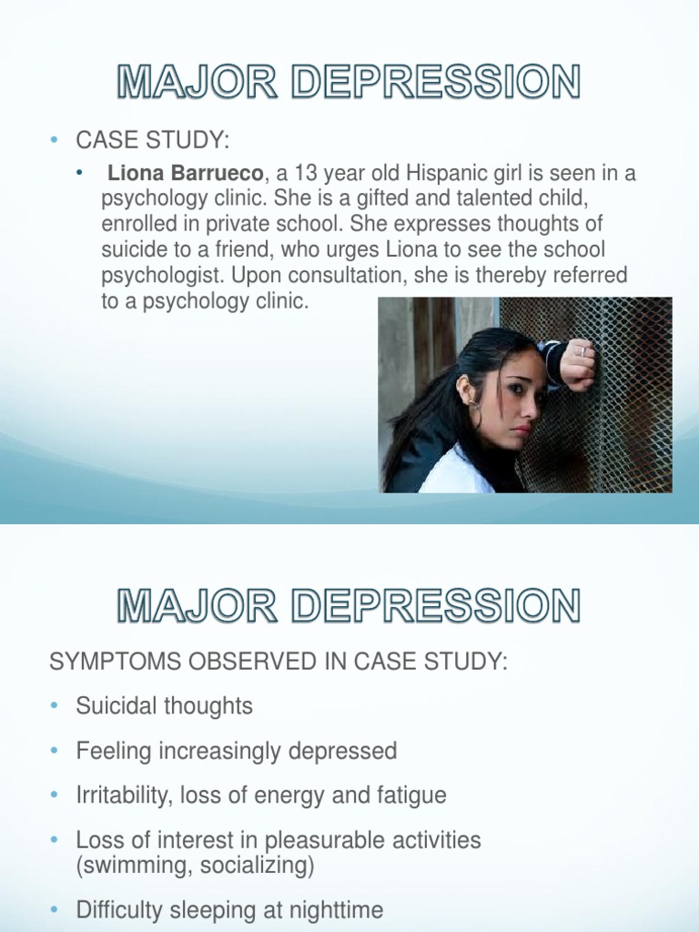 Teen Depression Case Study | PDF | Major Depressive Disorder | Mental ...