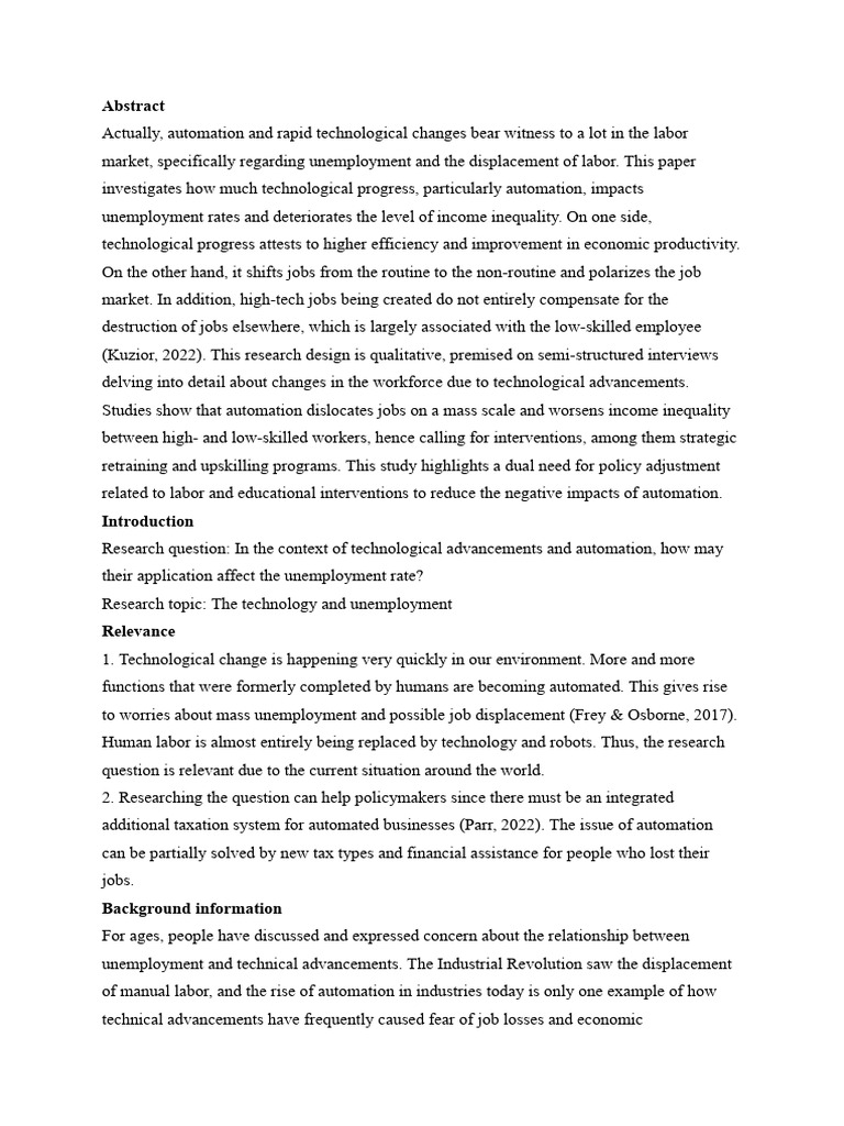 Automation-Driven Technological Progress and Labor Market Polarization ...